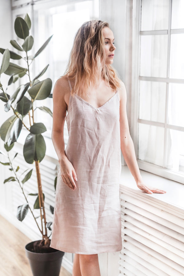 Natural Nightgown from 100% Linen | Back 2 Linen – Back2Linen